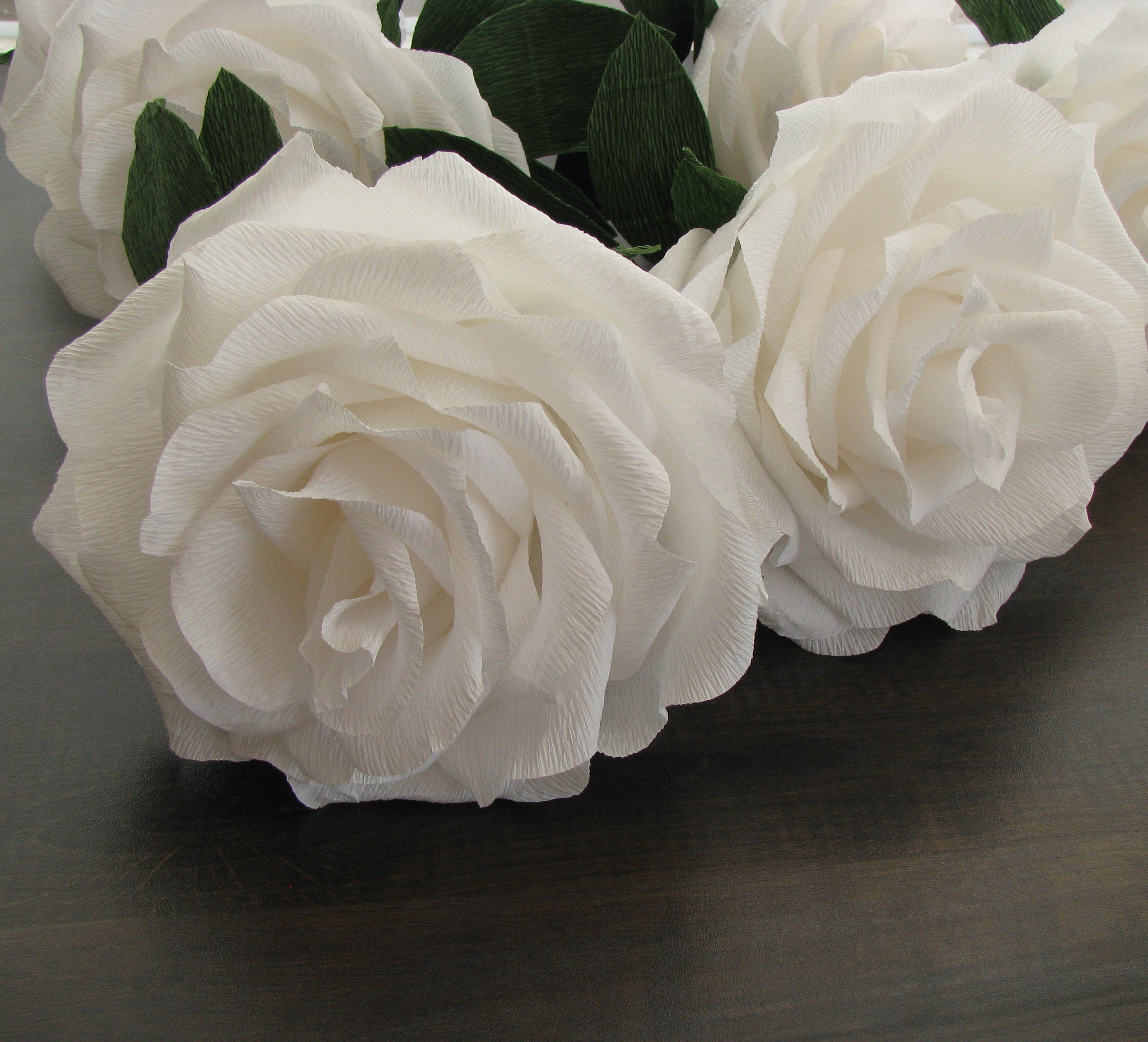 White paper rose Giant paper flower Bridal bouquet Giant | Etsy