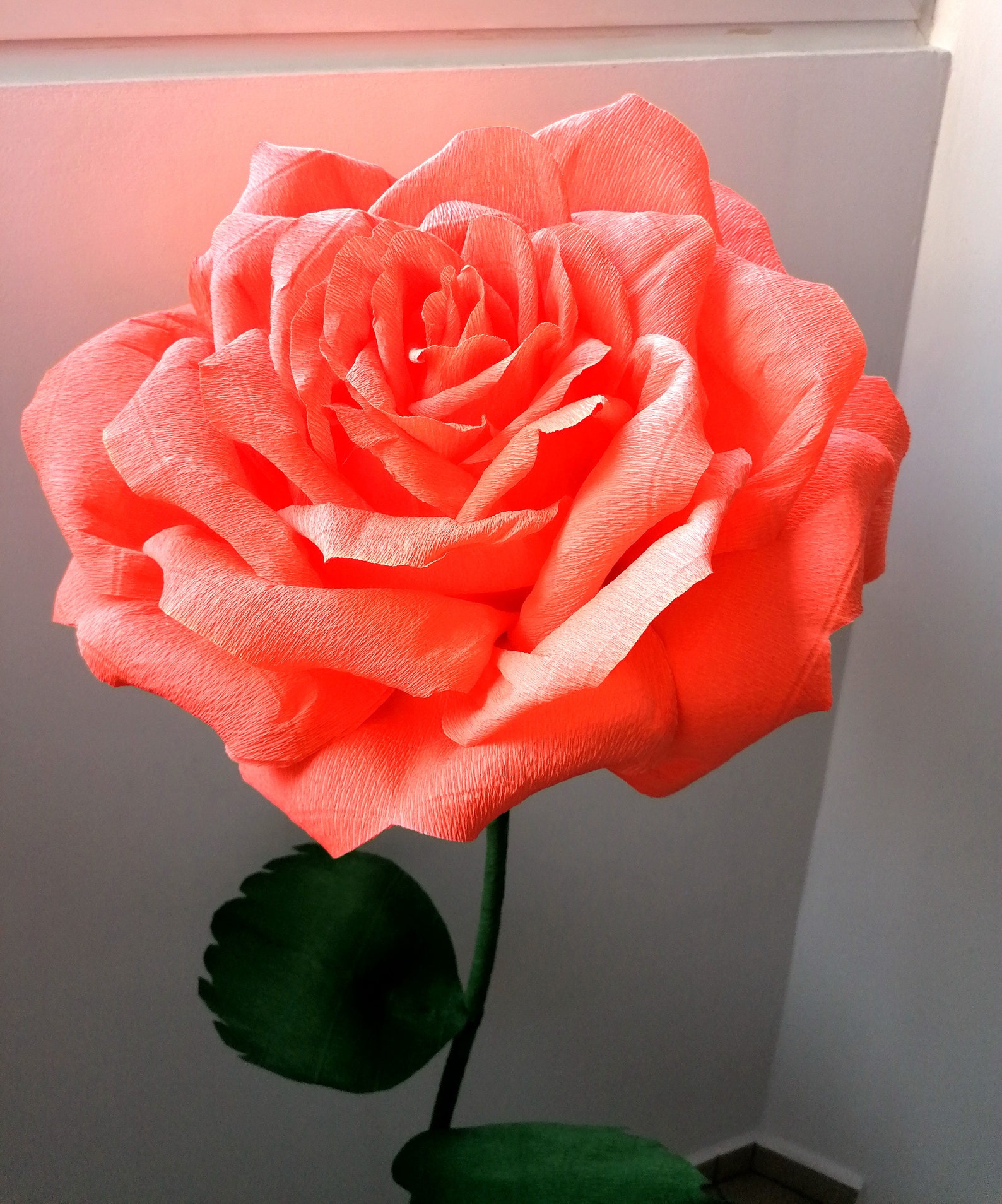 Giant Paper Rose on Stem Alice Design Birthday in Wonderland - Etsy