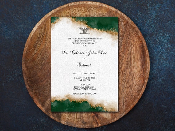Army Promotion Ceremony Invitation Example