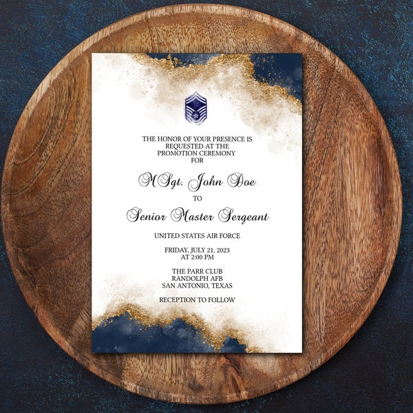 Military Promotion Invitation - Etsy
