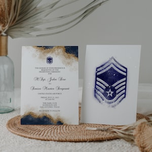Digital Enlisted Air Force Promotion Invitation | Customizable 5x7 ...