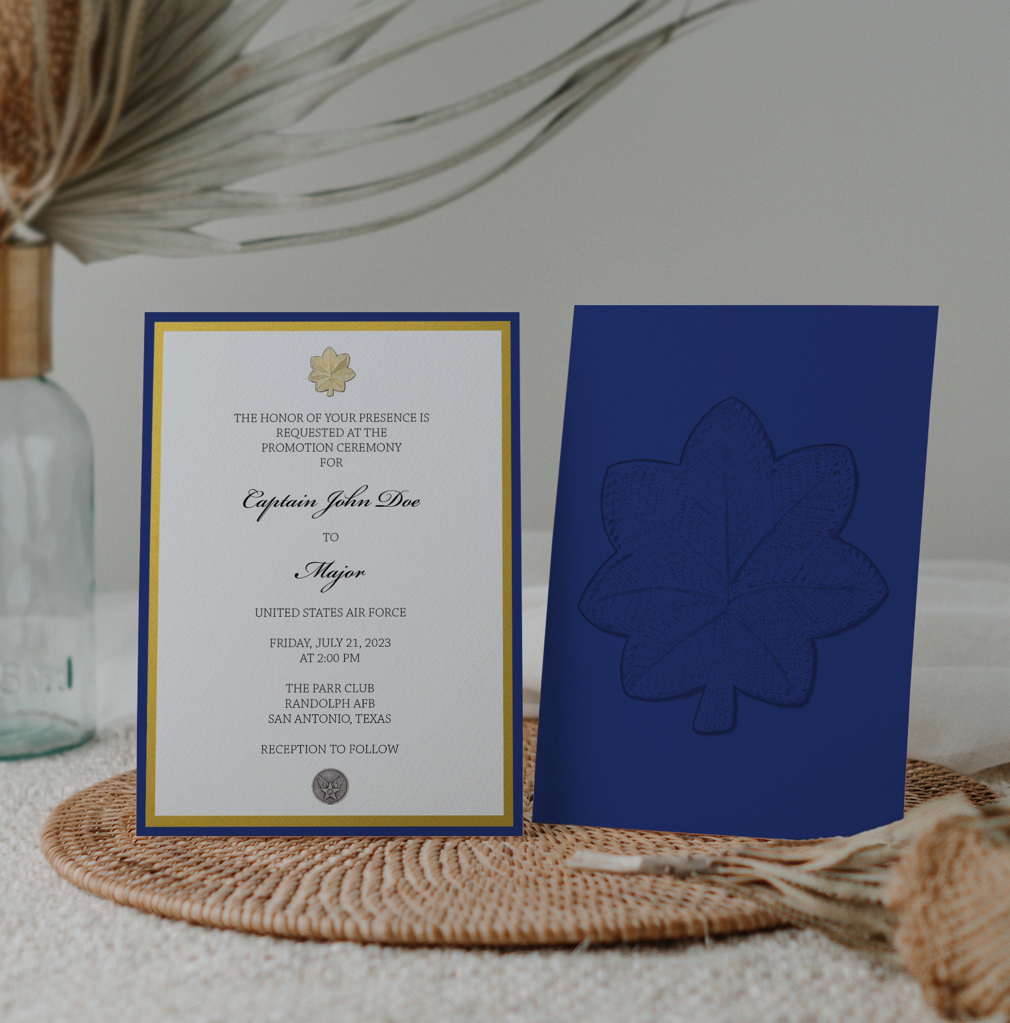 Customizable Air Force Promotion Invitation Printable Military ...