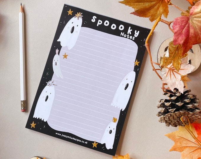 Ghost Notepad - to Do List Notepad - Stationery Lover - A5 Notepad ...