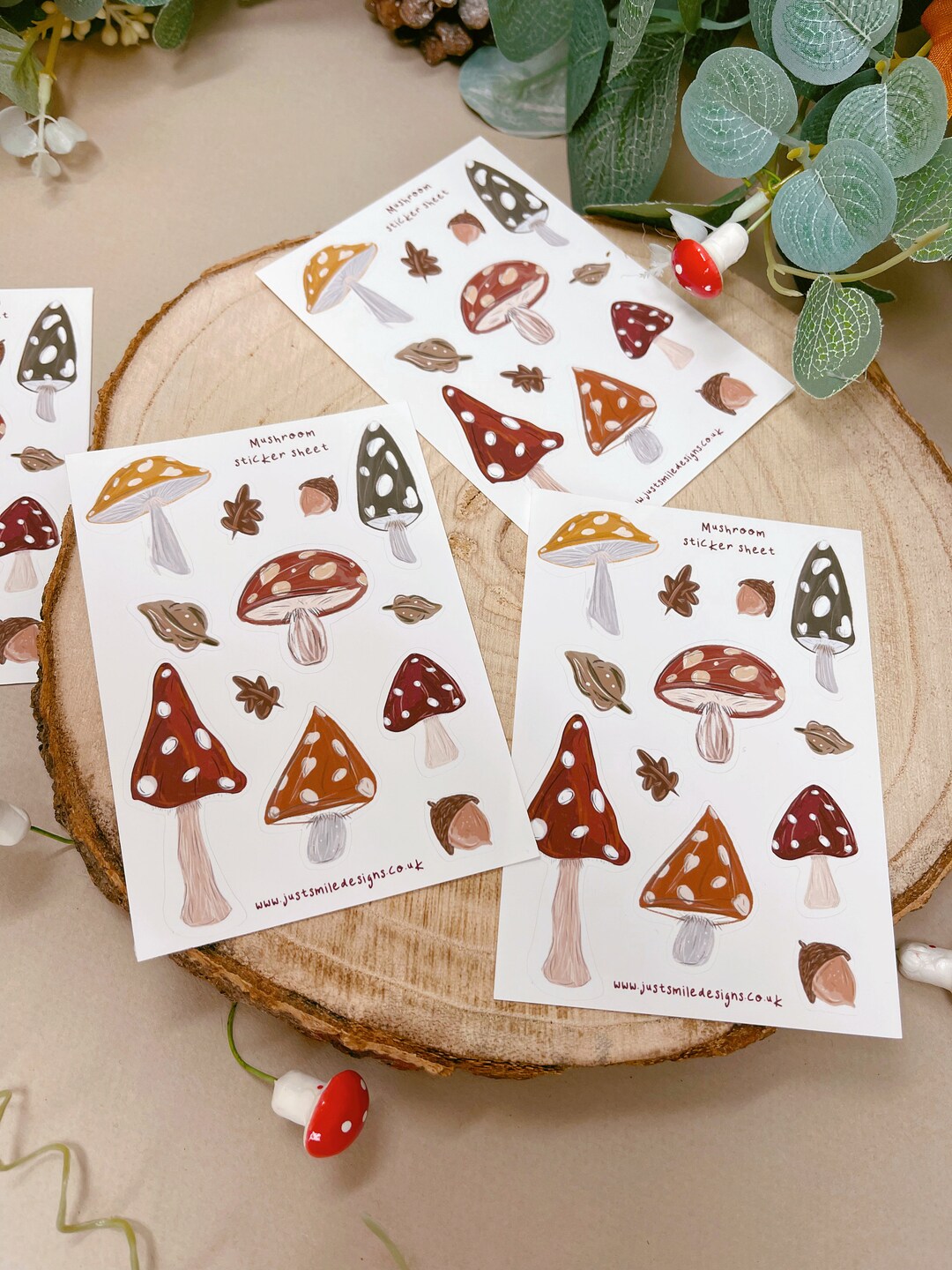 Mushroom Sticker Sheet - Bullet Journal Stickers - Scrapbook Stickers ...