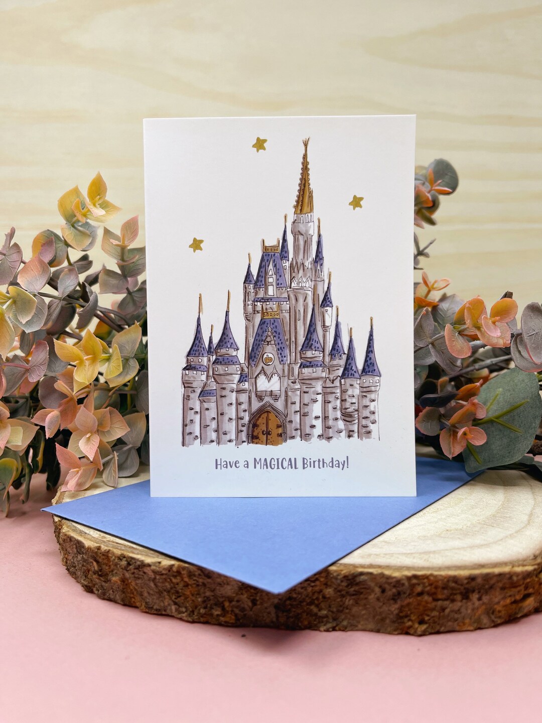 Magical Castle Birthday Card Castle Card Be Magical Disney Inspired ...