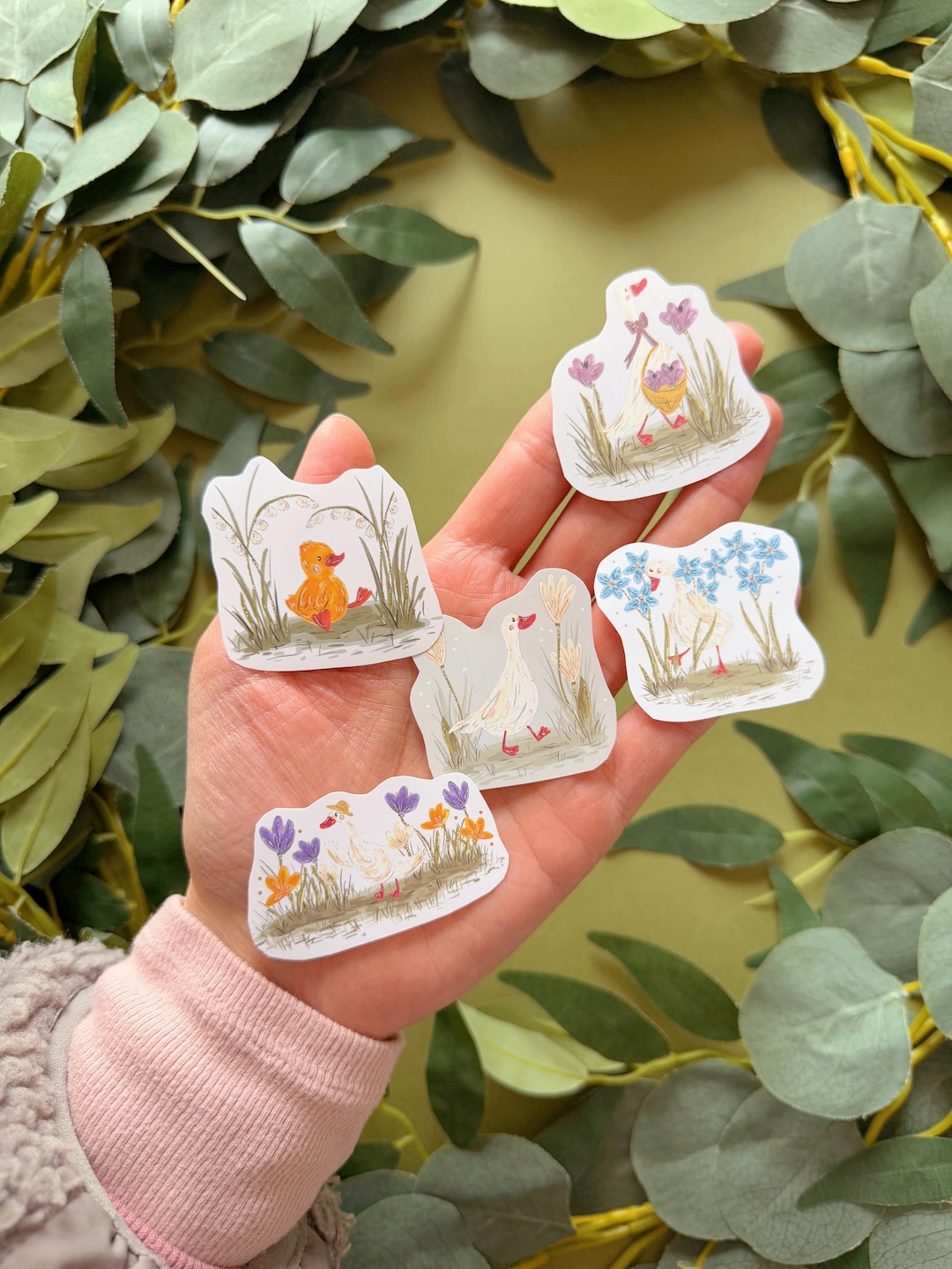 Spring Duck Sticker - Duck Sticker Pack- Vinyl Stickers - Birthday ...