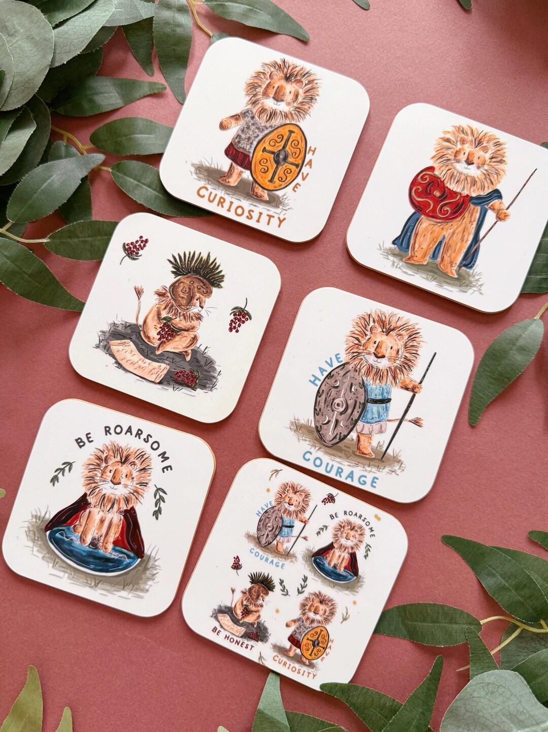 Warrior Lion Coaster - African Animal Coaster - Lion Lover Gift ...