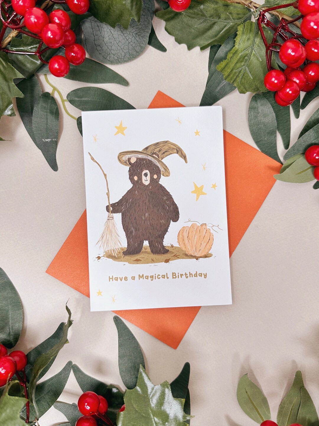 Wizard Birthday Card - Magical Birthday Card - Wizard Bear Birthday ...