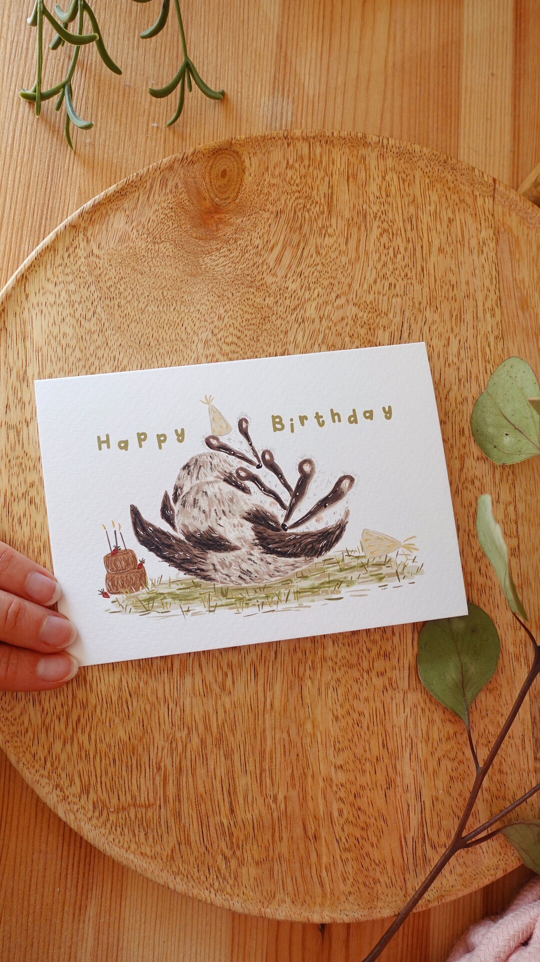 Badger Birthday Card - Badger Family Birthday Card - Cute Badger ...
