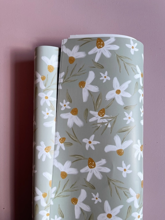 Daisy Wrapping Paper Daisy Gift Wrap Wrapping Paper Sheet - Etsy UK