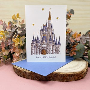 Magical Castle Birthday Card Castle Card Be Magical Disney Inspired ...