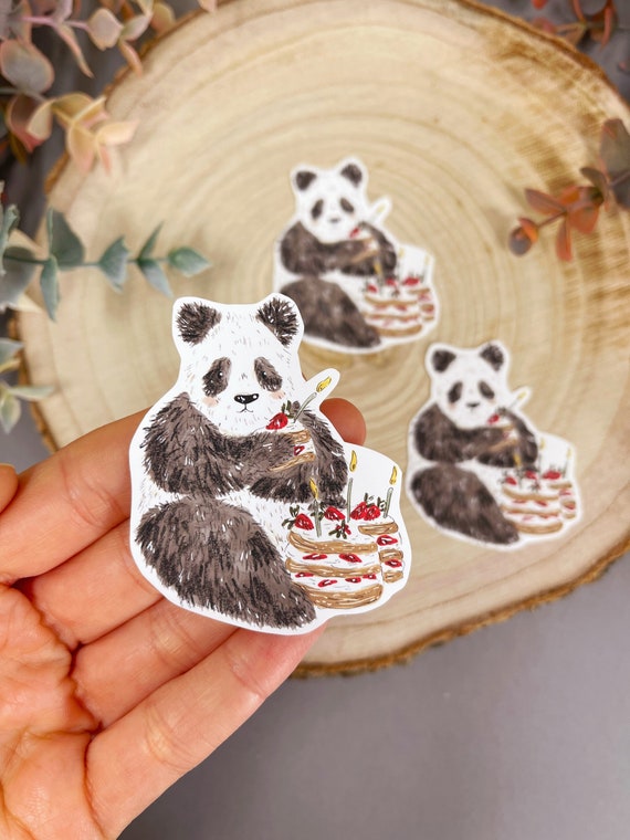 Panda Sticker Panda Sticker Pack Vinyl Stickers Kawaii - Etsy