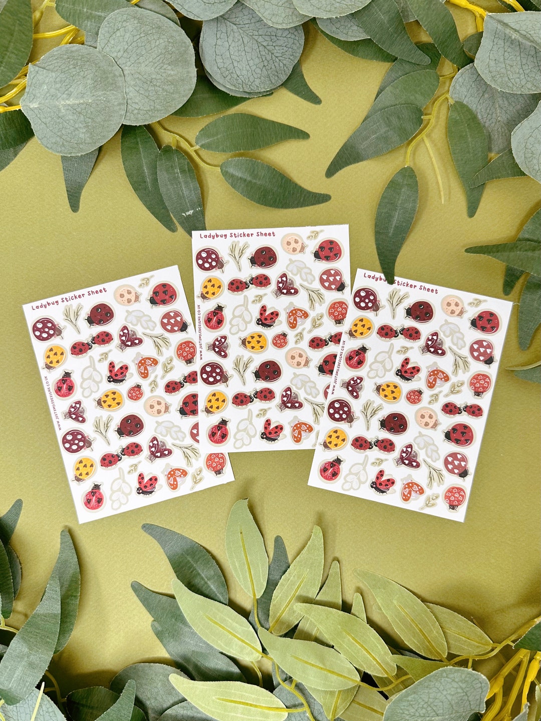 Lady Bird Stickers - Lady Bird Sticker Sheet - Lady Bug Sticker Pack ...