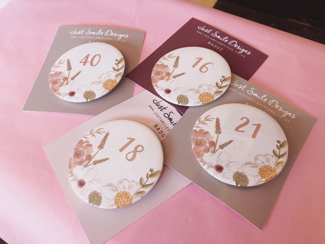 Age Birthday Badge - 16th Badge - 18th Badge - 21st Badge - 30th Badge ...