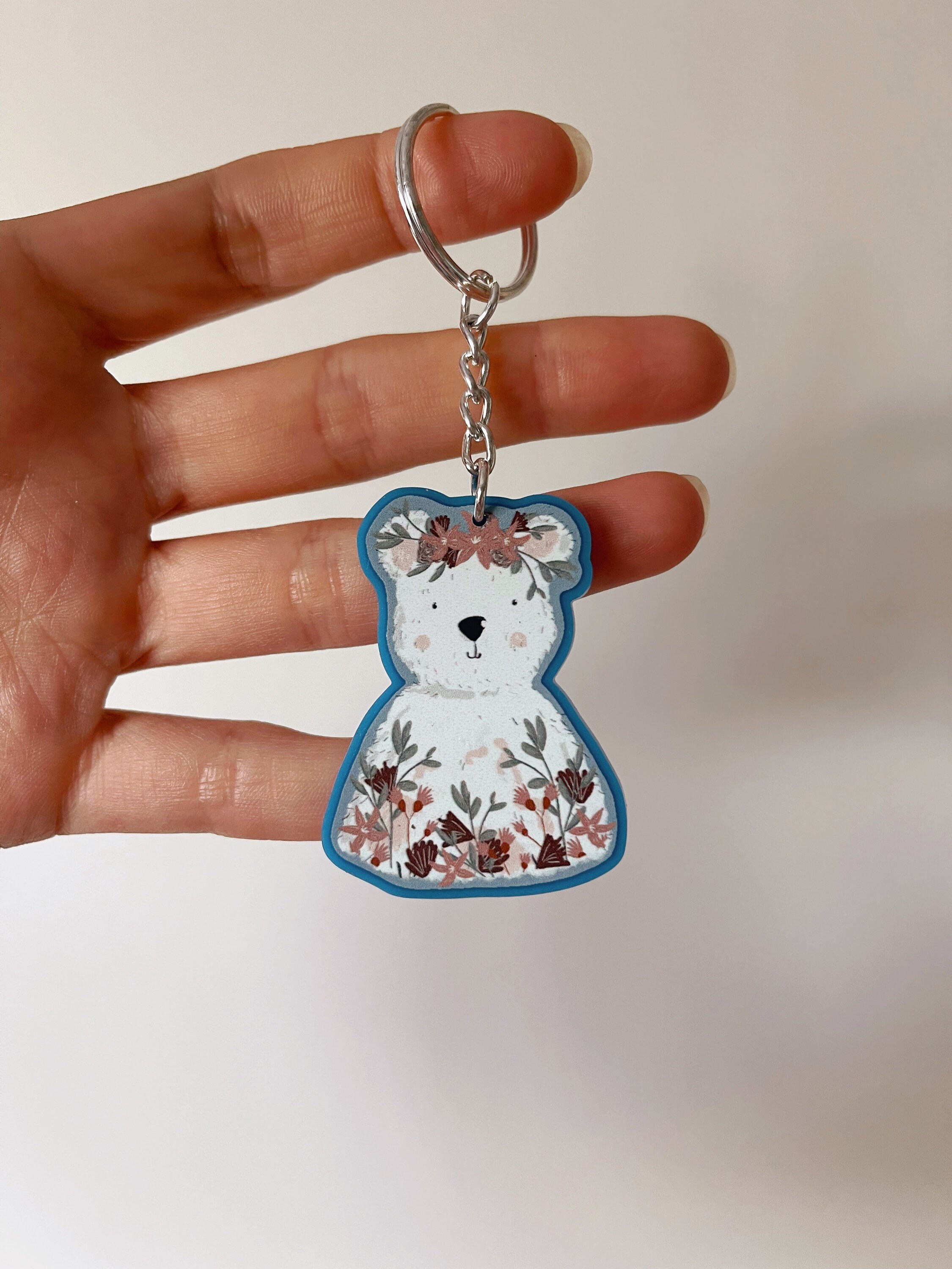 Polar Bear Keychain Polar Bear Keyring Acrylic Keyring | Etsy