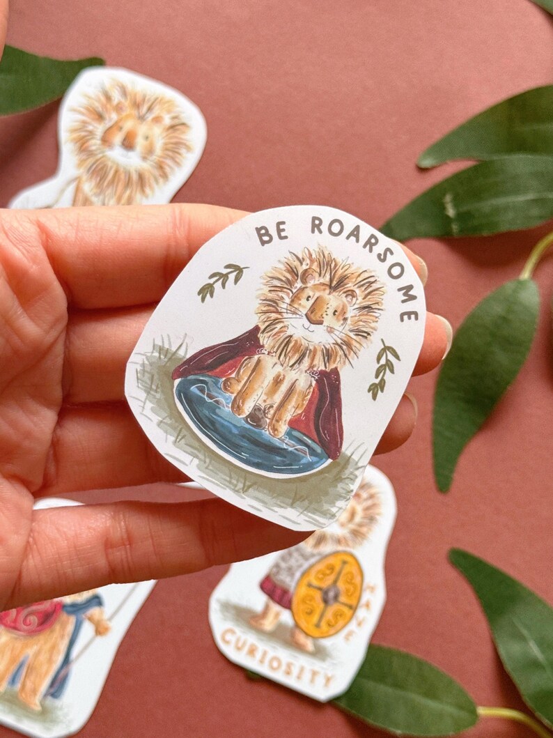 Warrior Lion Sticker - Lion Sticker Pack- Vinyl Stickers - Birthday ...