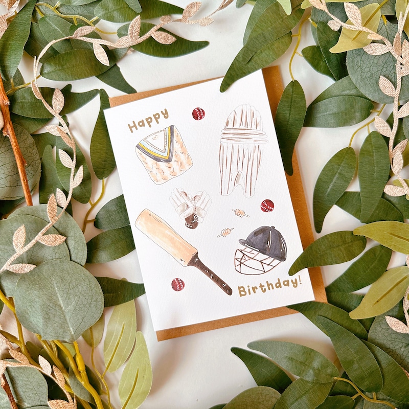Cricket Birthday Card - Etsy UK