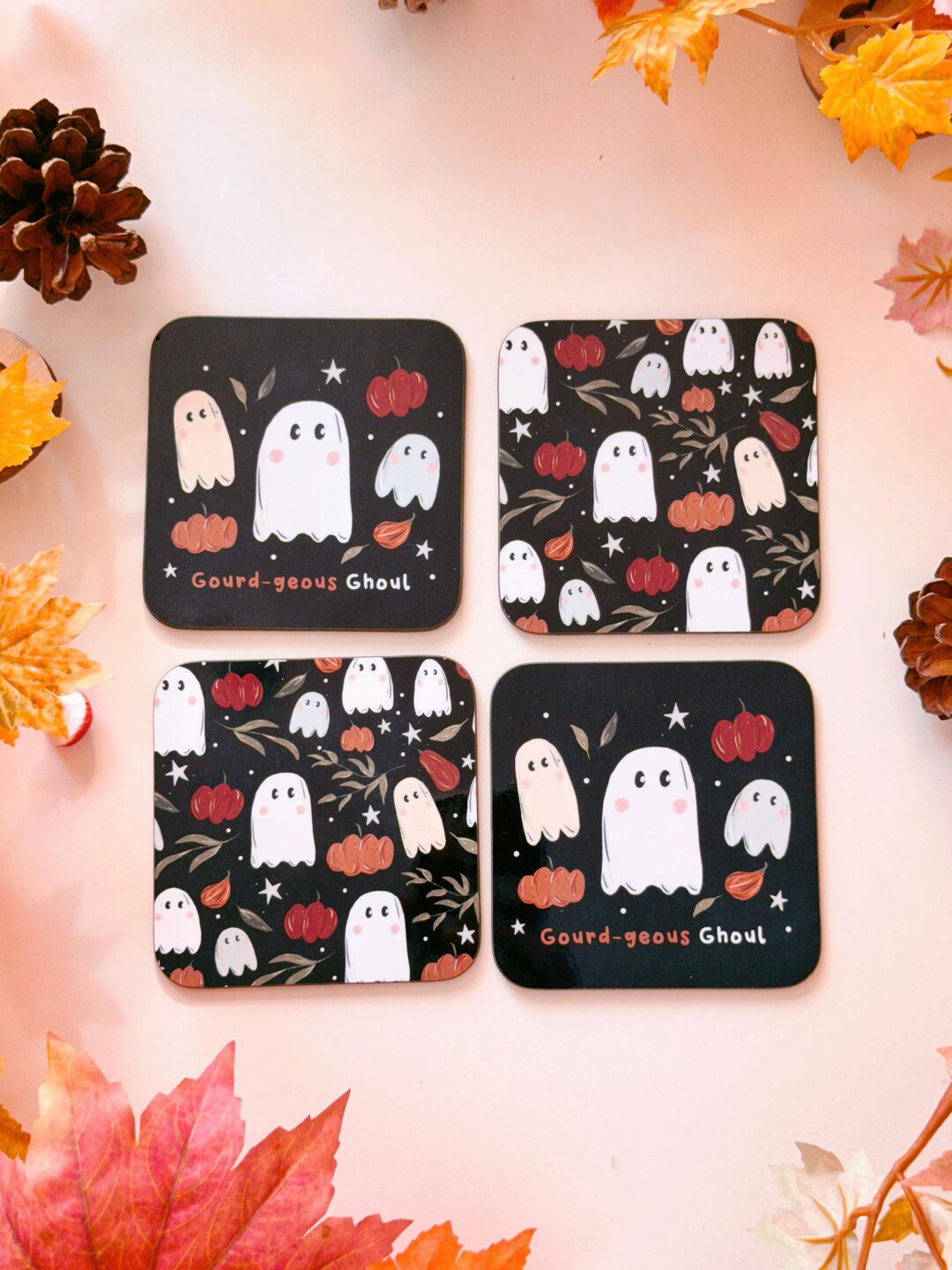 Ghost Coaster - Halloween Decoration - Spooky Season - Drinks Coaster ...