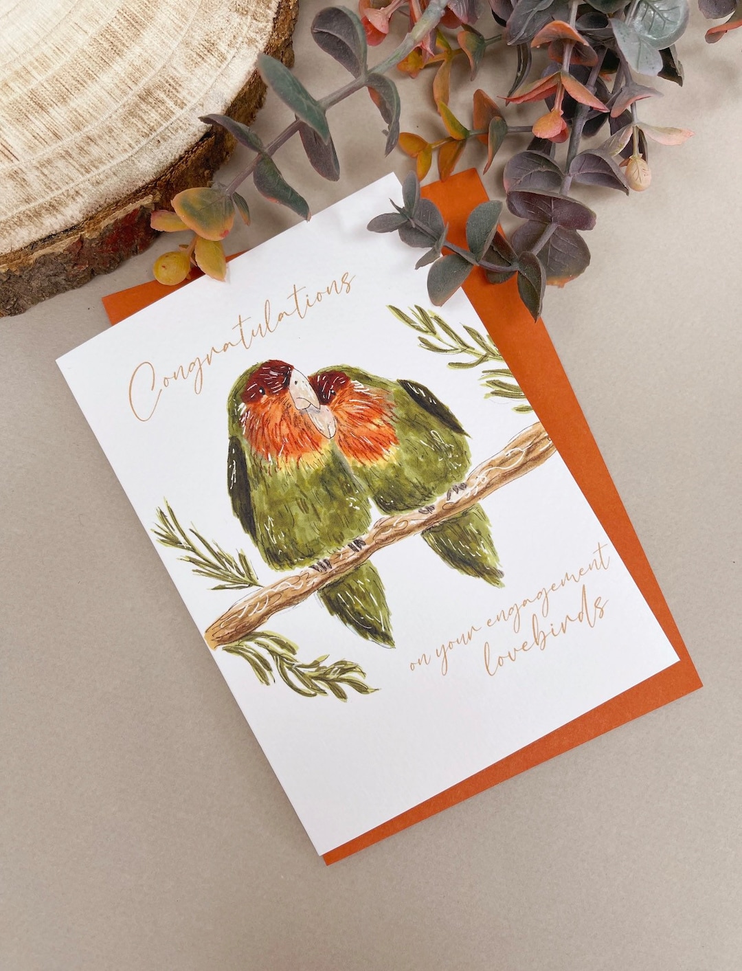 Love Bird Wedding Card - Bird Wedding Card - Bohemian Wedding Card ...