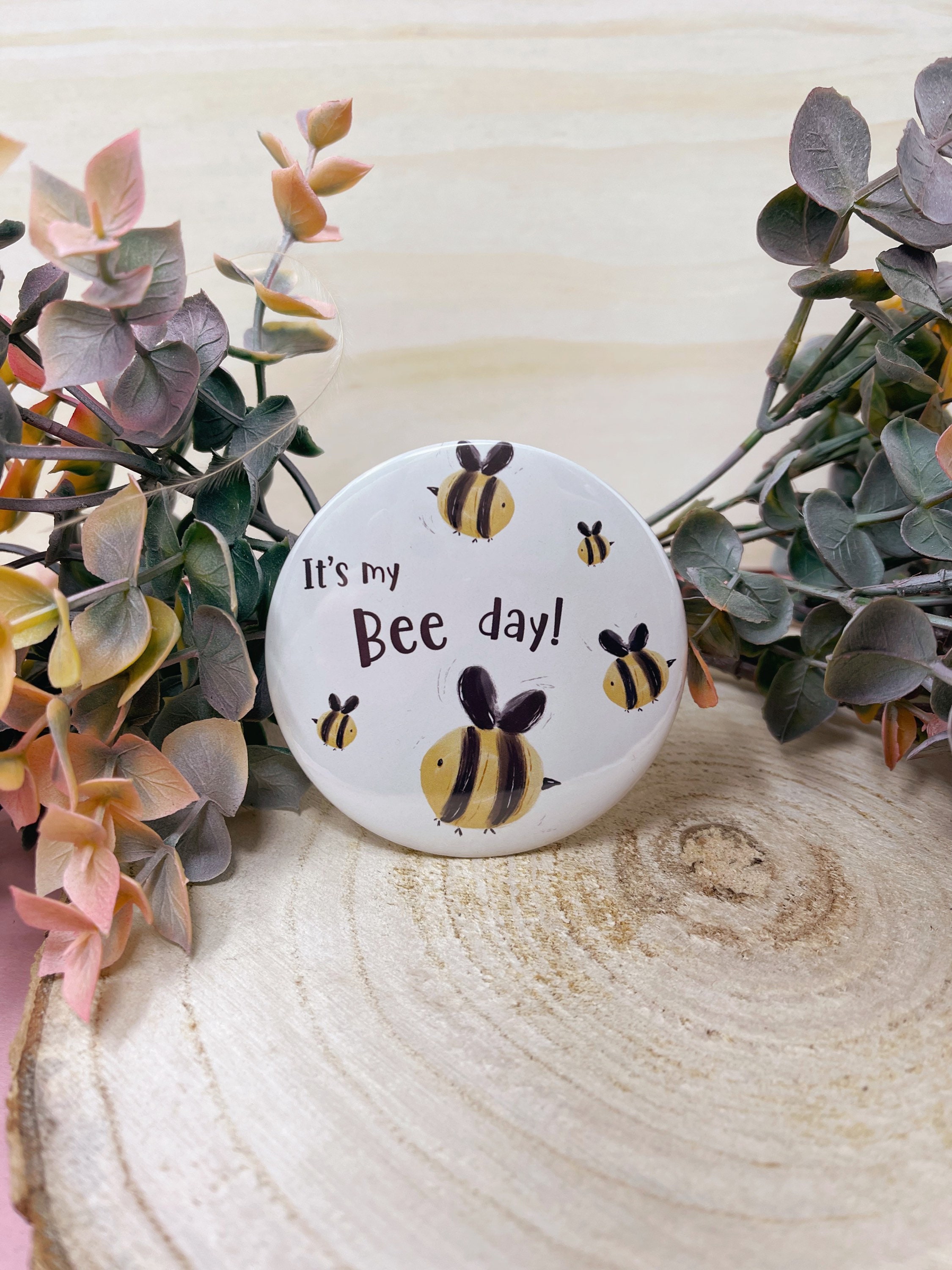 Bee Badges Birthday Badge Birthday Bee Badge Bee Pins | Etsy UK