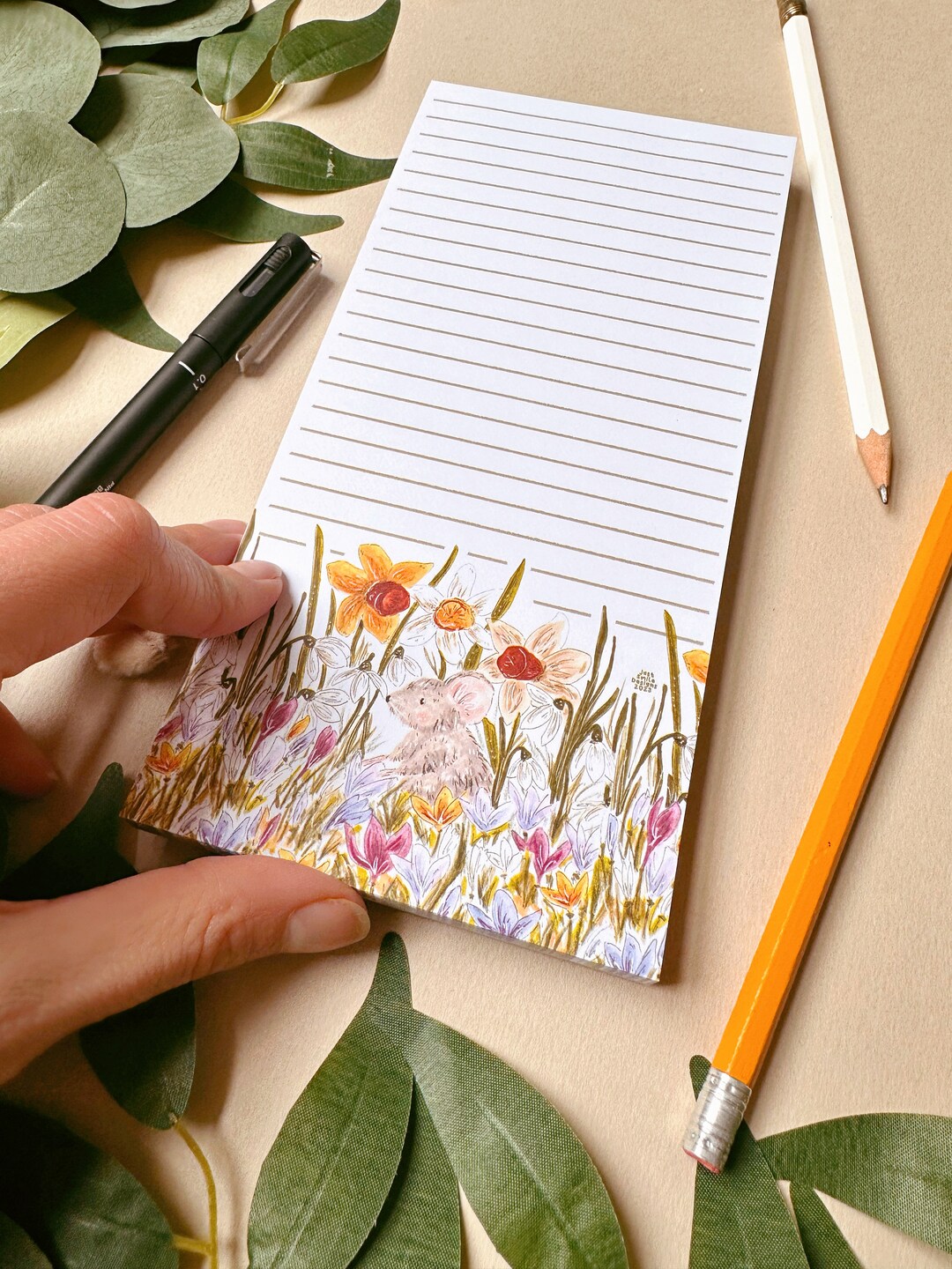 Mouse Notepad - Mouse to Do List Notepad - Memo Pad - Daffodil Mouse ...