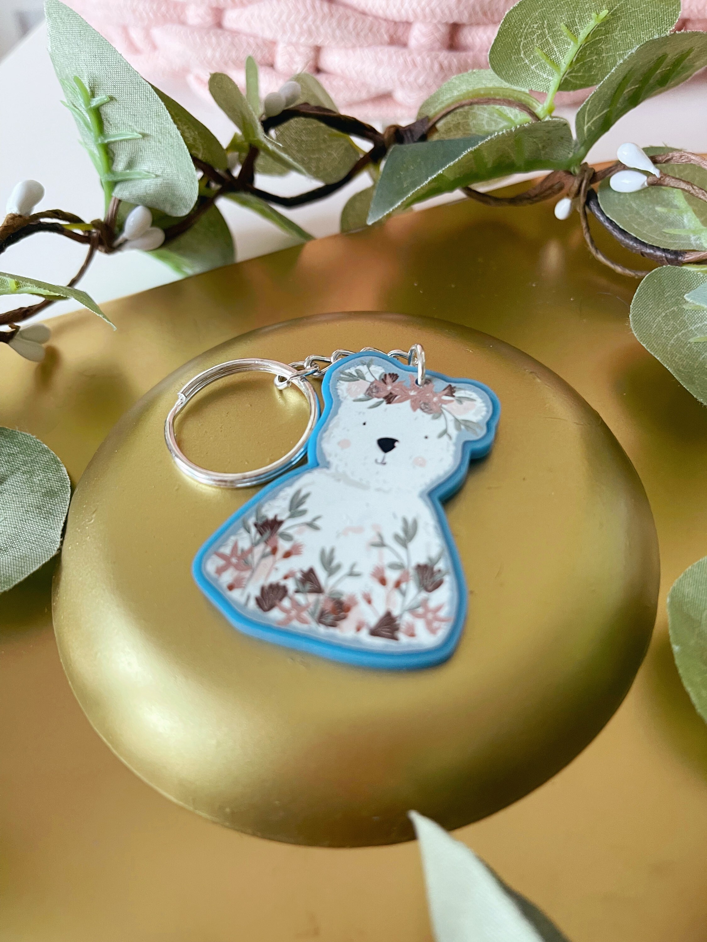 Polar Bear Keychain Polar Bear Keyring Acrylic Keyring | Etsy