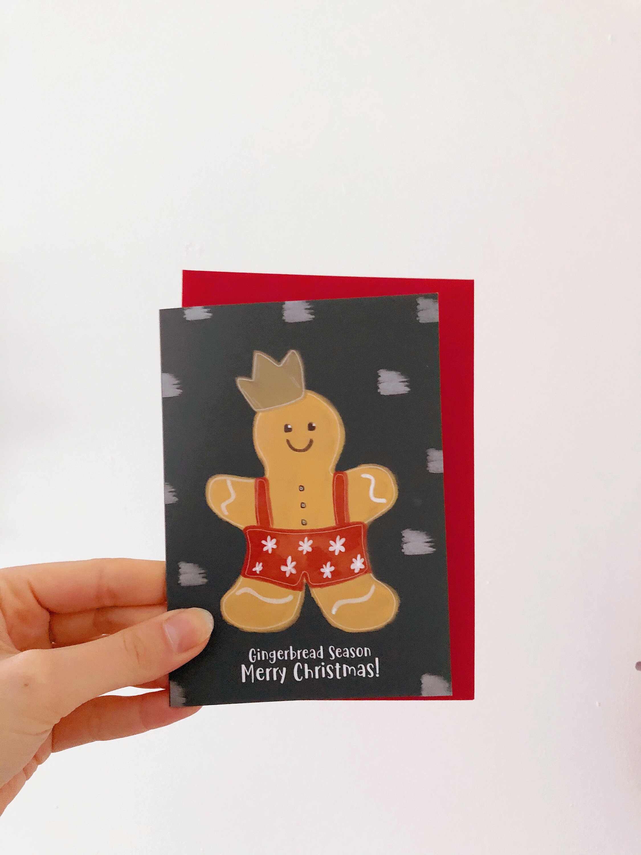 Gingerbread Men Christmas Card Gingerbread People Card | Etsy