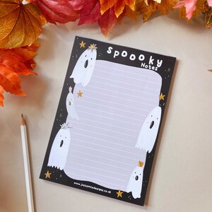 Ghost Notepad to Do List Notepad Stationery Lover A5 Notepad Desk Notepad Halloween Notepad Fall ...