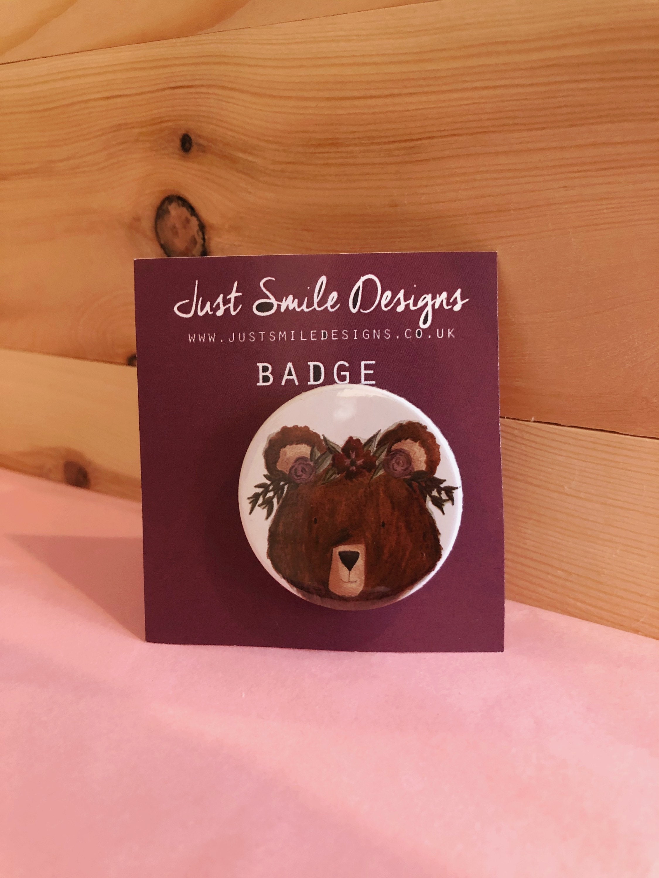 Bear Badges - Viking Bear Badge - King Bear Badge - Bear Pin Back ...