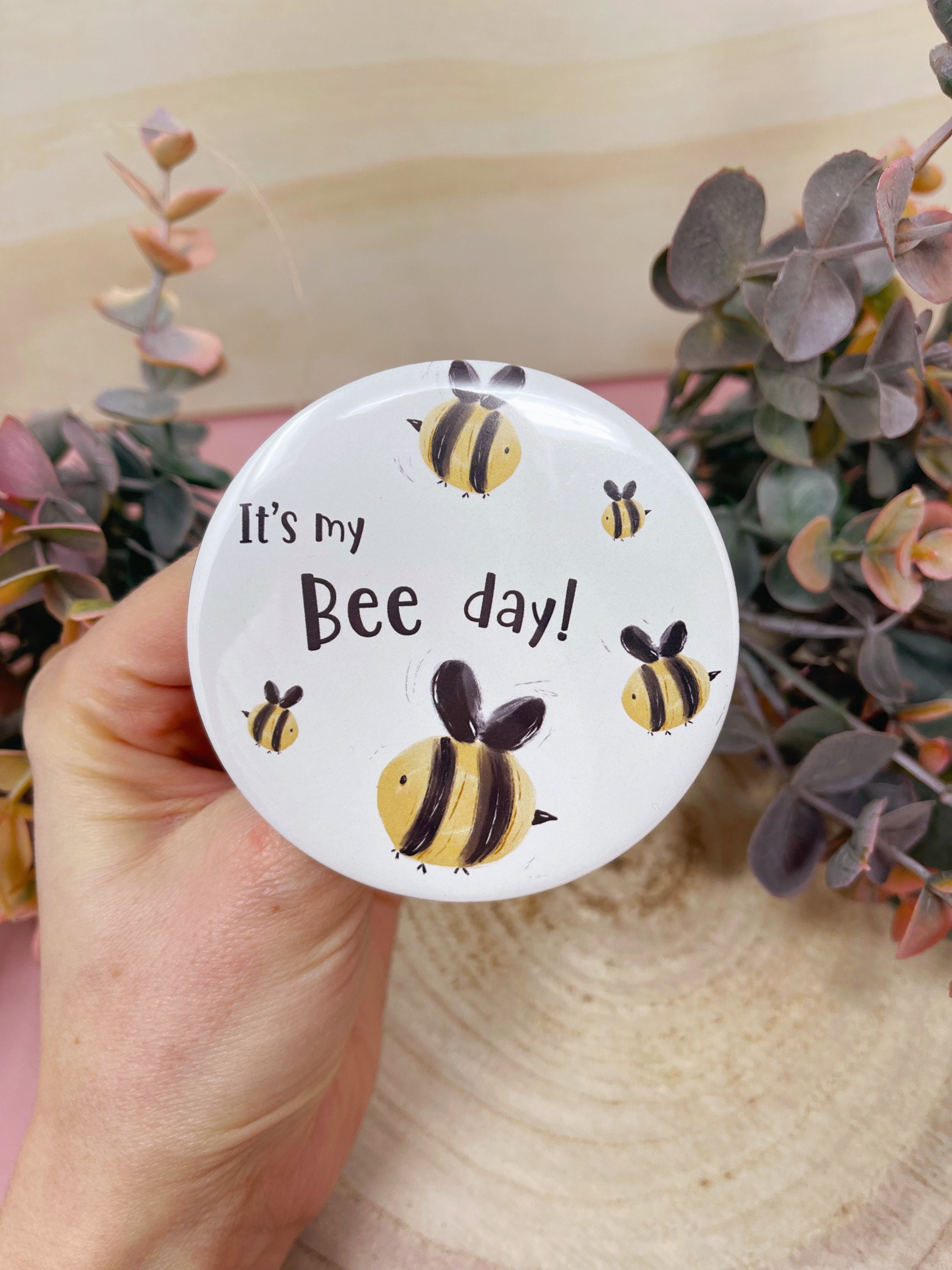 Bee Badges Birthday Badge Birthday Bee Badge Bee Pins | Etsy UK