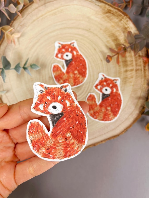 Red Panda Sticker Red Panda Sticker Pack Vinyl Stickers - Etsy