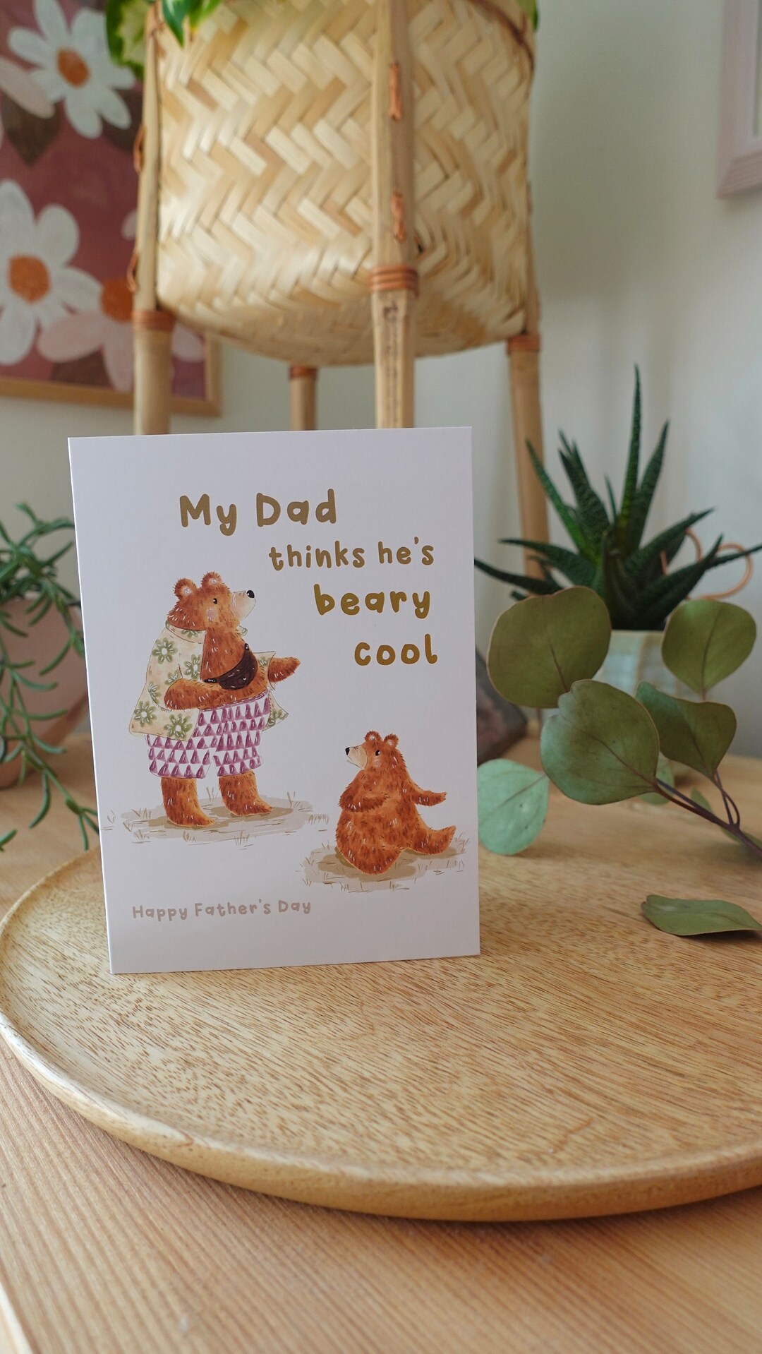 Fun Father’s Day Card - Bear Dad Card - Papa Bear Card - Cool Dad Card ...