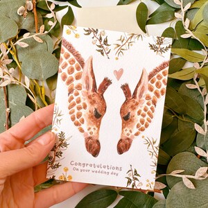 Giraffe Wedding Card - Giraffe Card - Wedding Card - Love Card ...