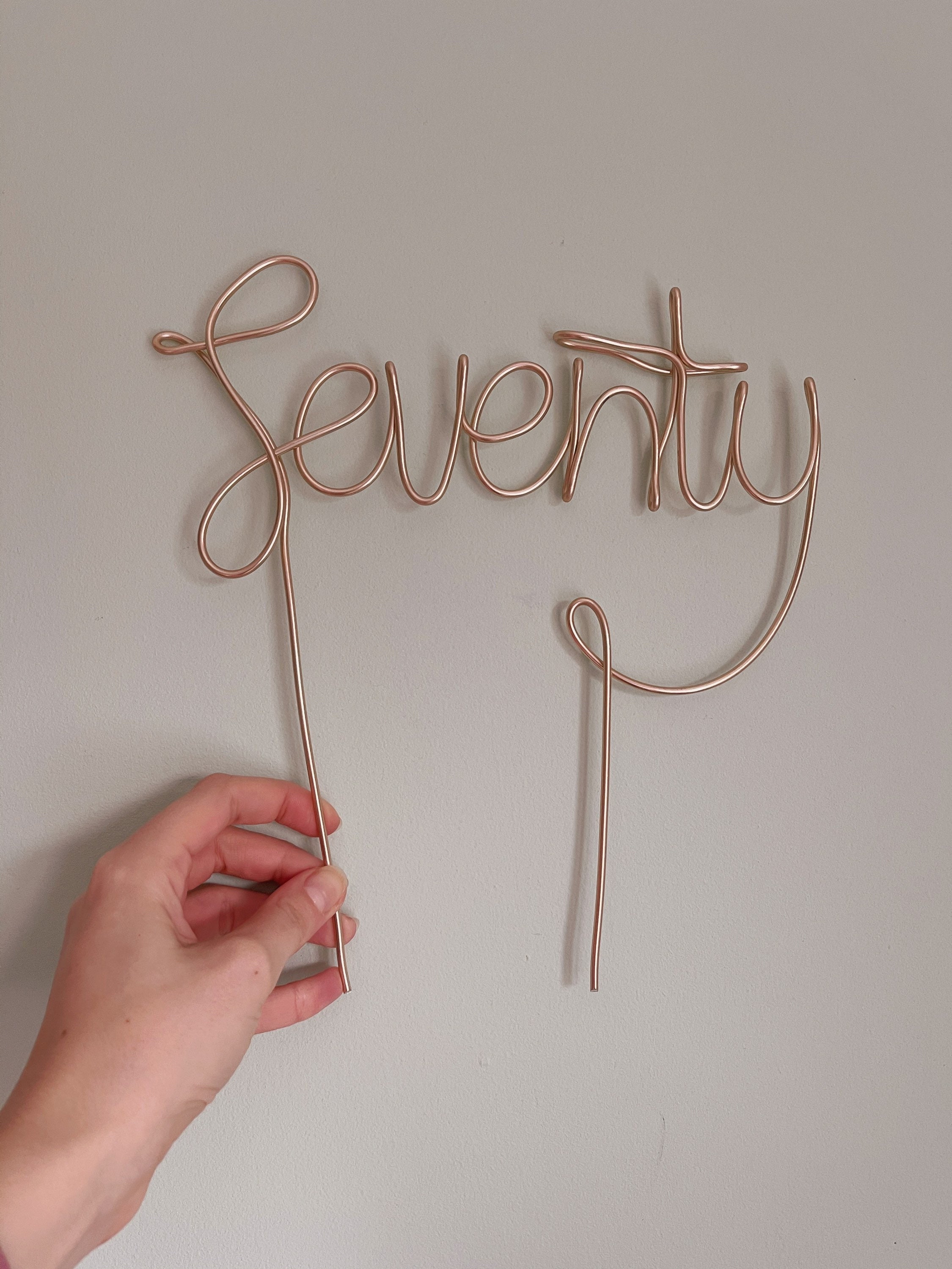 Birthday wire cake topper rustic decor cake topper | Etsy