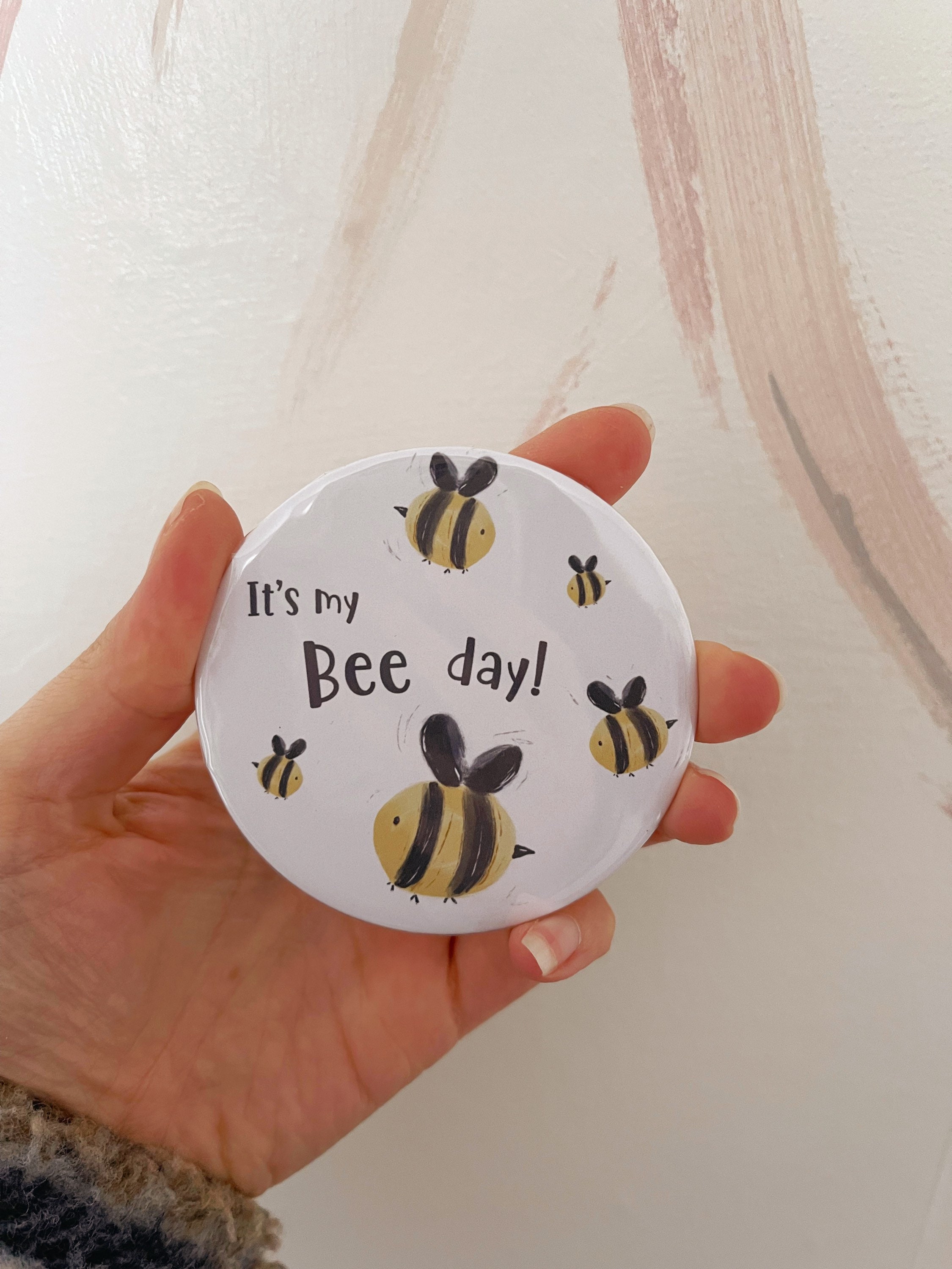 Bee Badges Birthday Badge Birthday Bee Badge Bee Pins | Etsy UK