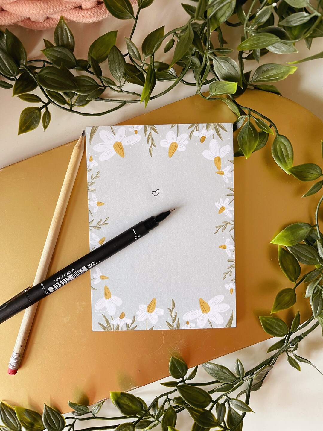 Daisy Notepad Daisy Memo Pad Stationery Lover A6 Notepad Desk Notepad ...