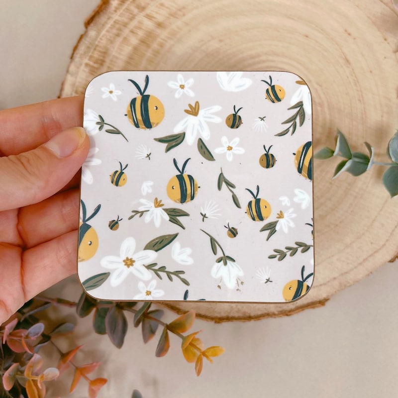 Bee Coasters - Etsy