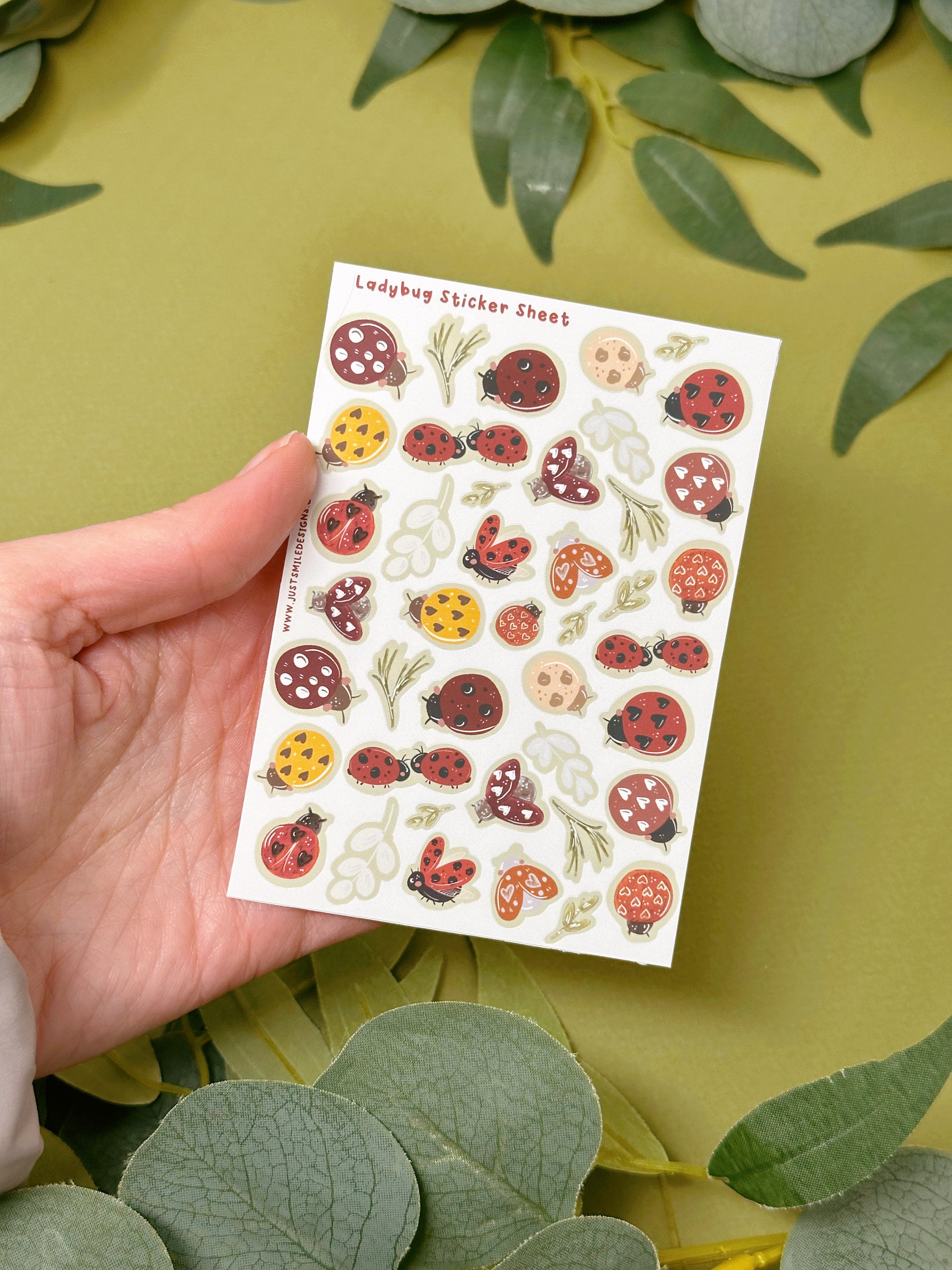 Lady Bird Stickers - Lady Bird Sticker Sheet - Lady Bug Sticker Pack ...