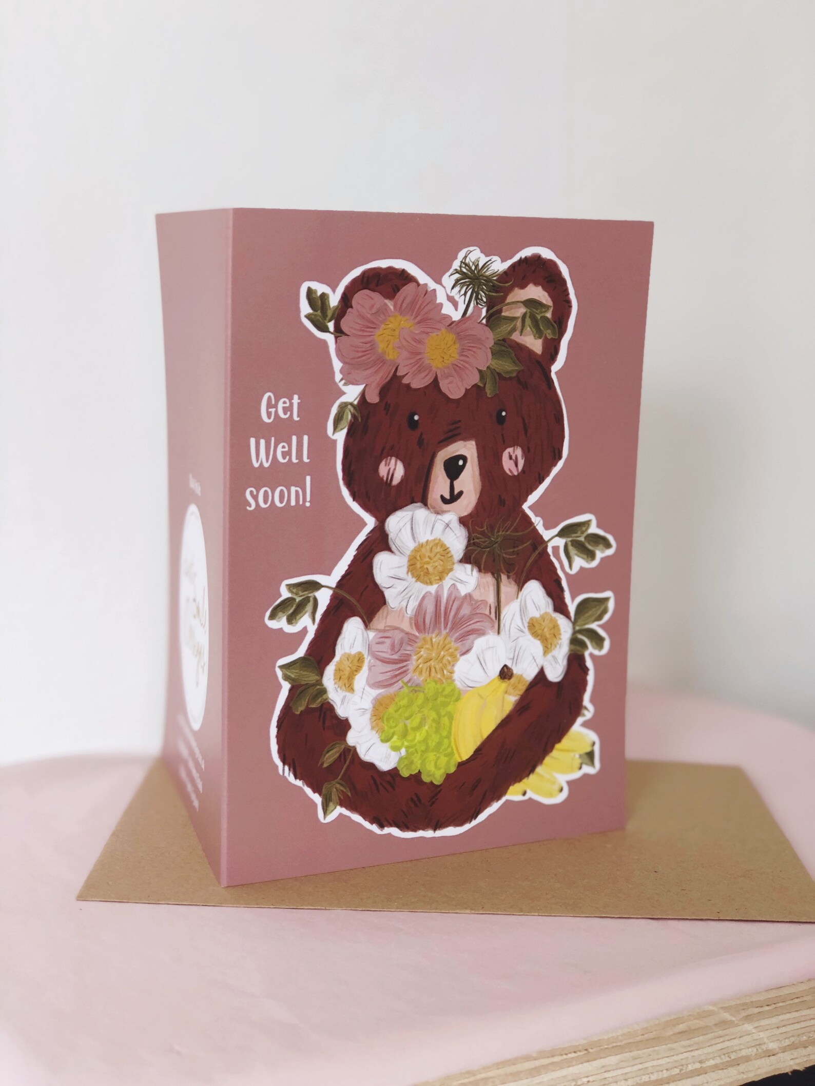 Bear Get Well Card Get Well Card Bear Card Bear With | Etsy