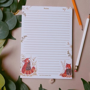 Red Panda Notepad Red Panda to Do List Notepad Memo Pad A5 Notepad Desk ...