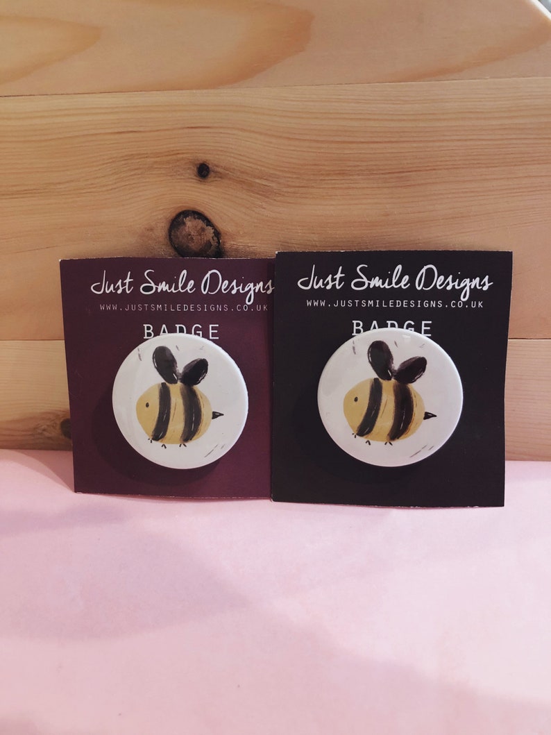 Bee Badges Bumble Bee Badge Bee Badge Bee Pin Back - Etsy