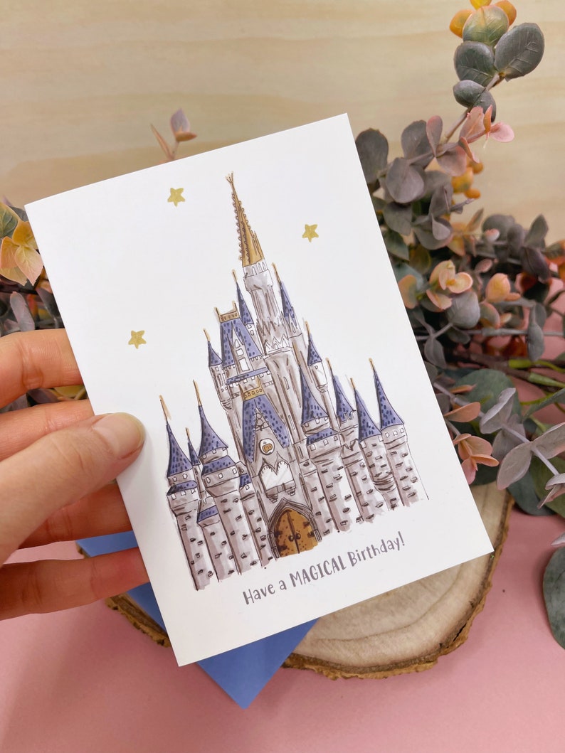 Magical Castle Birthday Card Castle Card Be Magical - Etsy