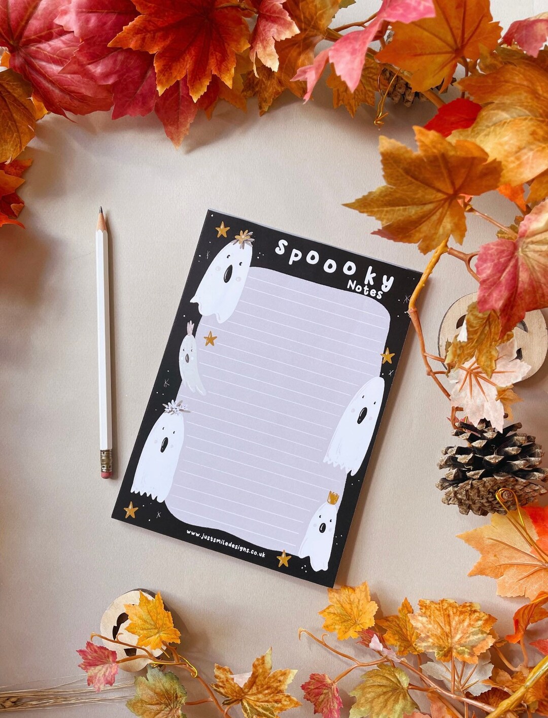Ghost Notepad to Do List Notepad Stationery Lover A5 Notepad Desk Notepad Halloween Notepad Fall ...