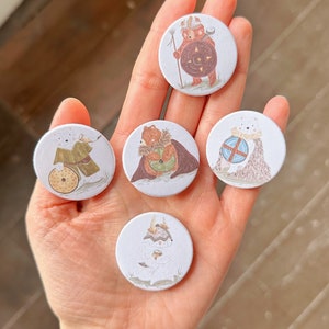 Viking Bear Pin Badges - Bear Badge - Cute Viking Bear Badge - Viking ...