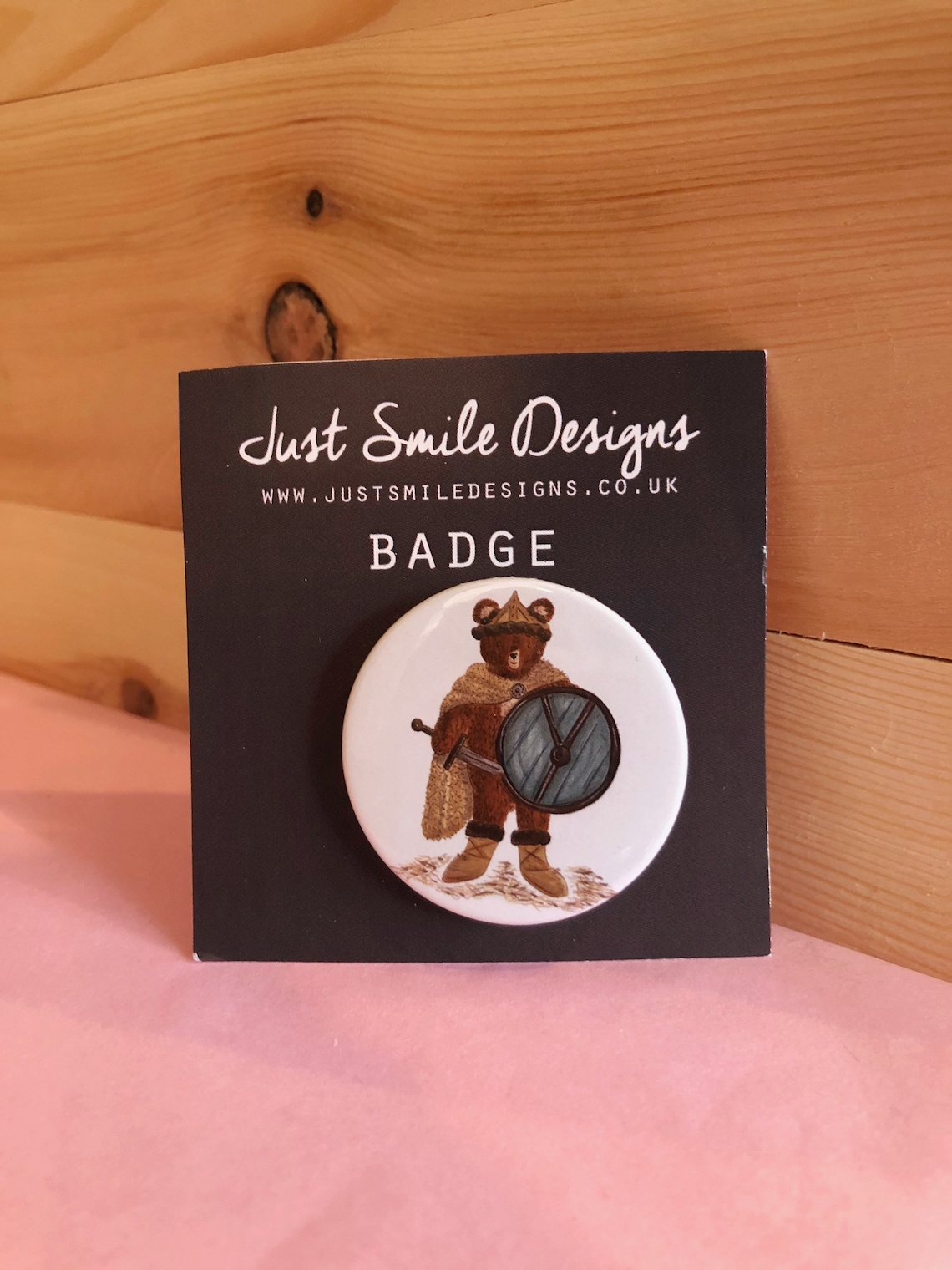 Bear Badges - Viking Bear Badge - King Bear Badge - Bear Pin Back ...