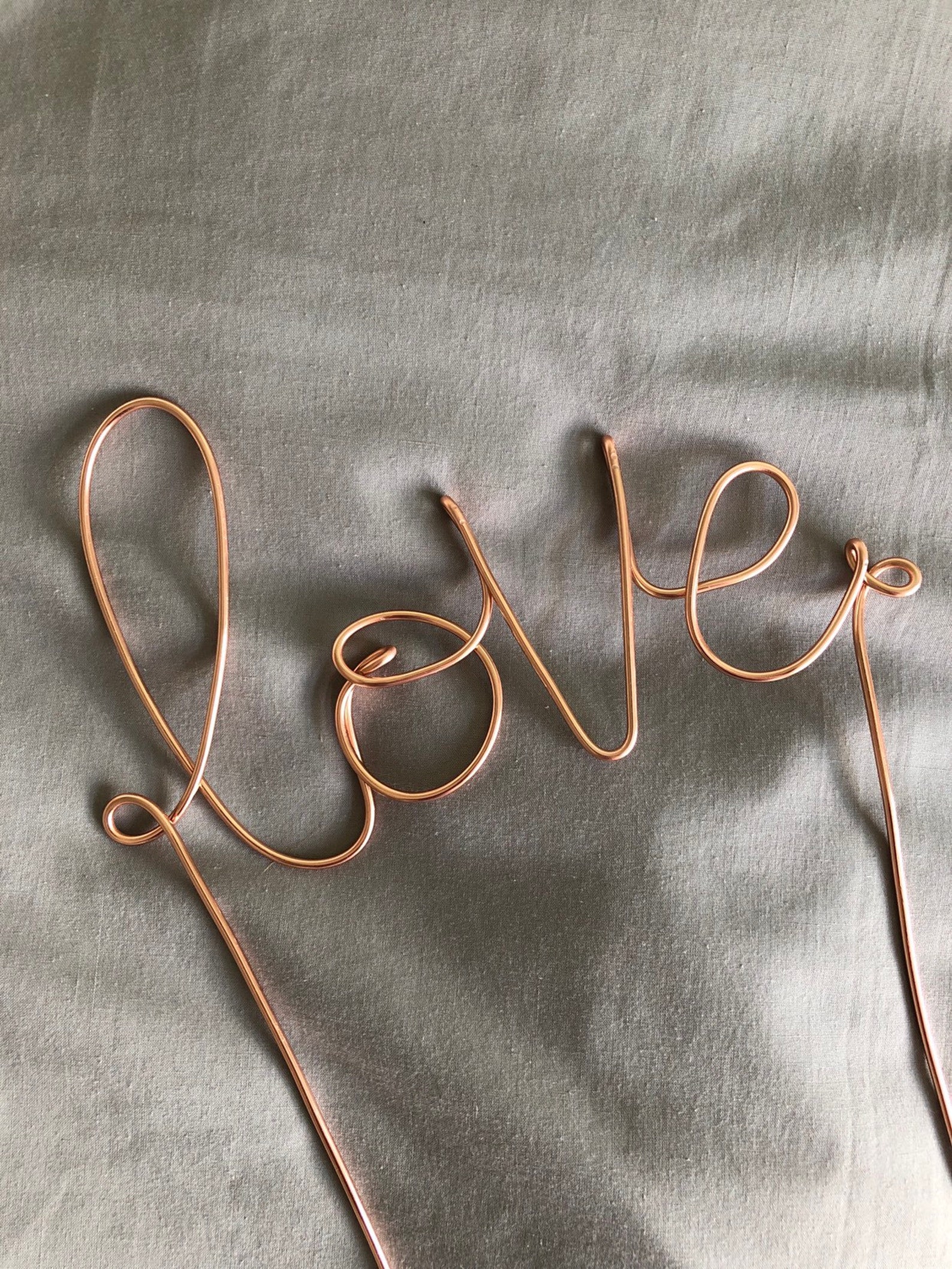 Love Wire Cake Topper Rustic Decor Wedding Cake Topper | Etsy