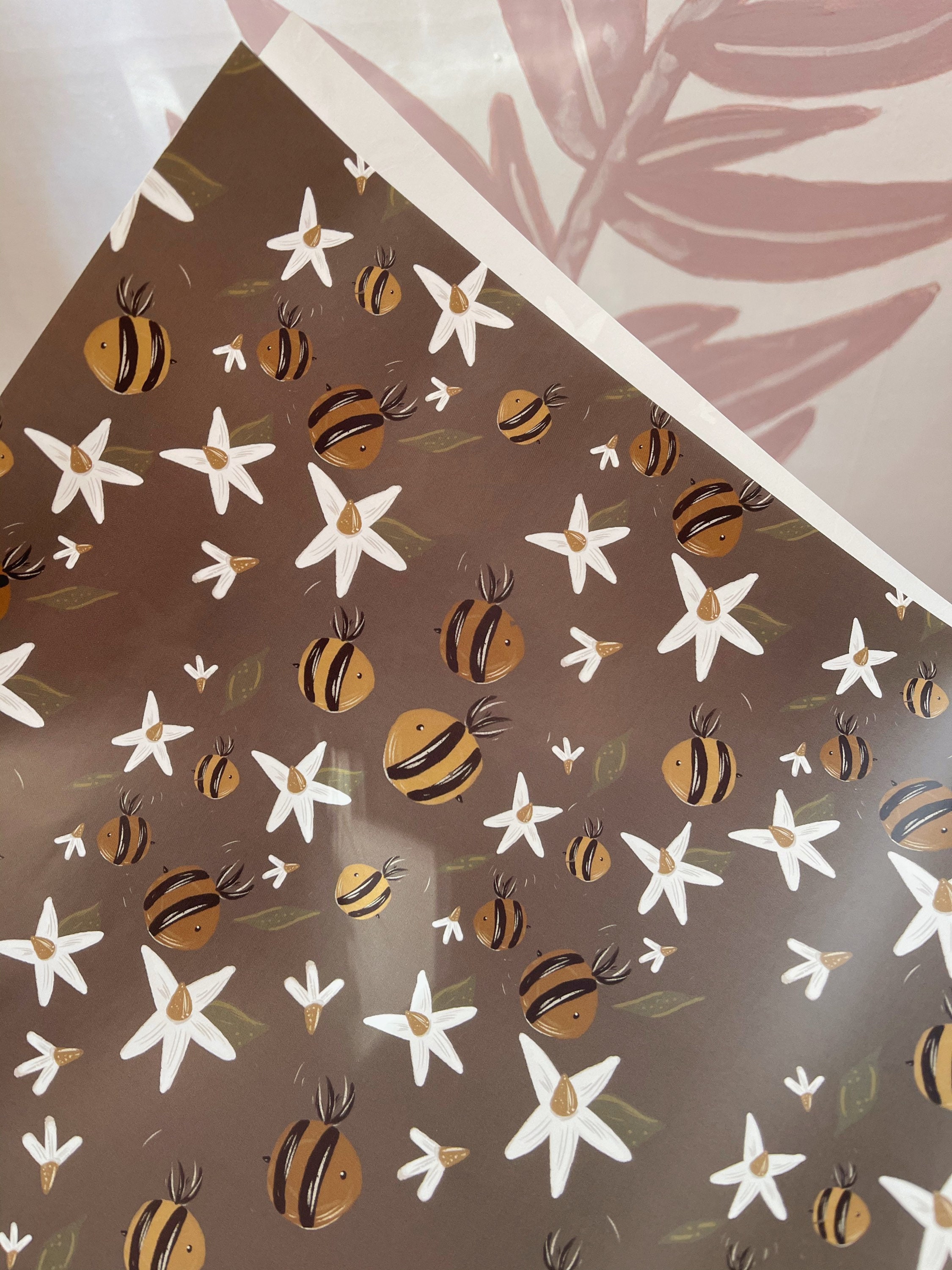 Bee Wrapping Paper Bee Gift Wrap Wrapping paper sheet | Etsy