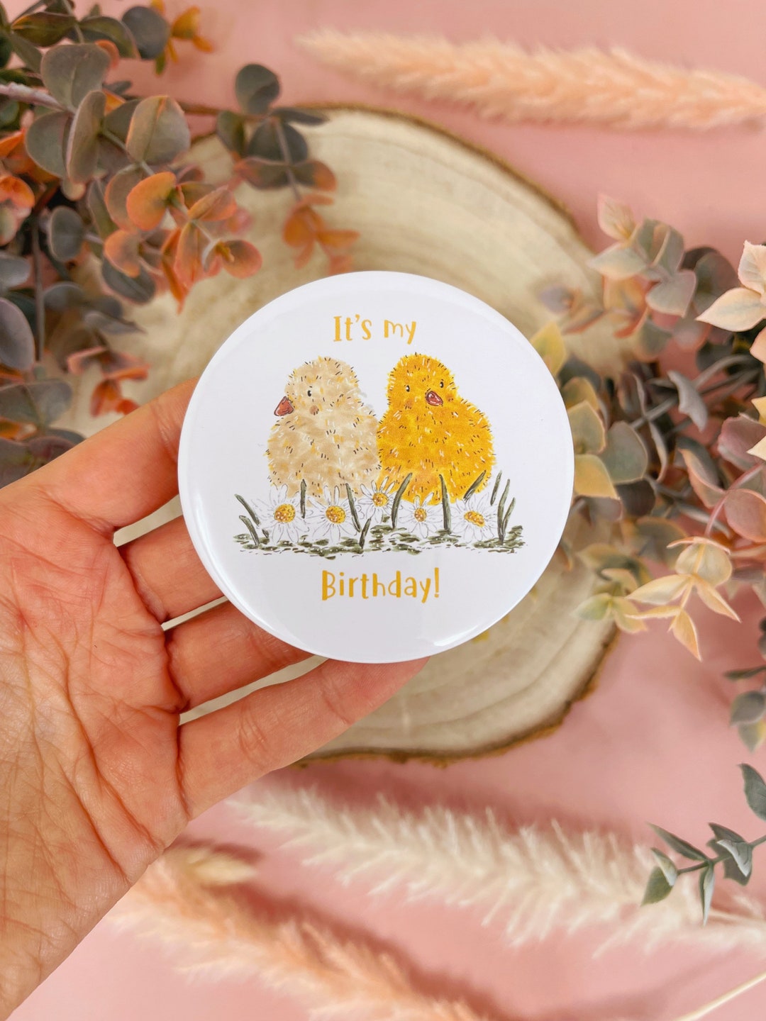 Chick Badge Birthday Badge Birthday Chicks Badge Chick Pins Chicken ...