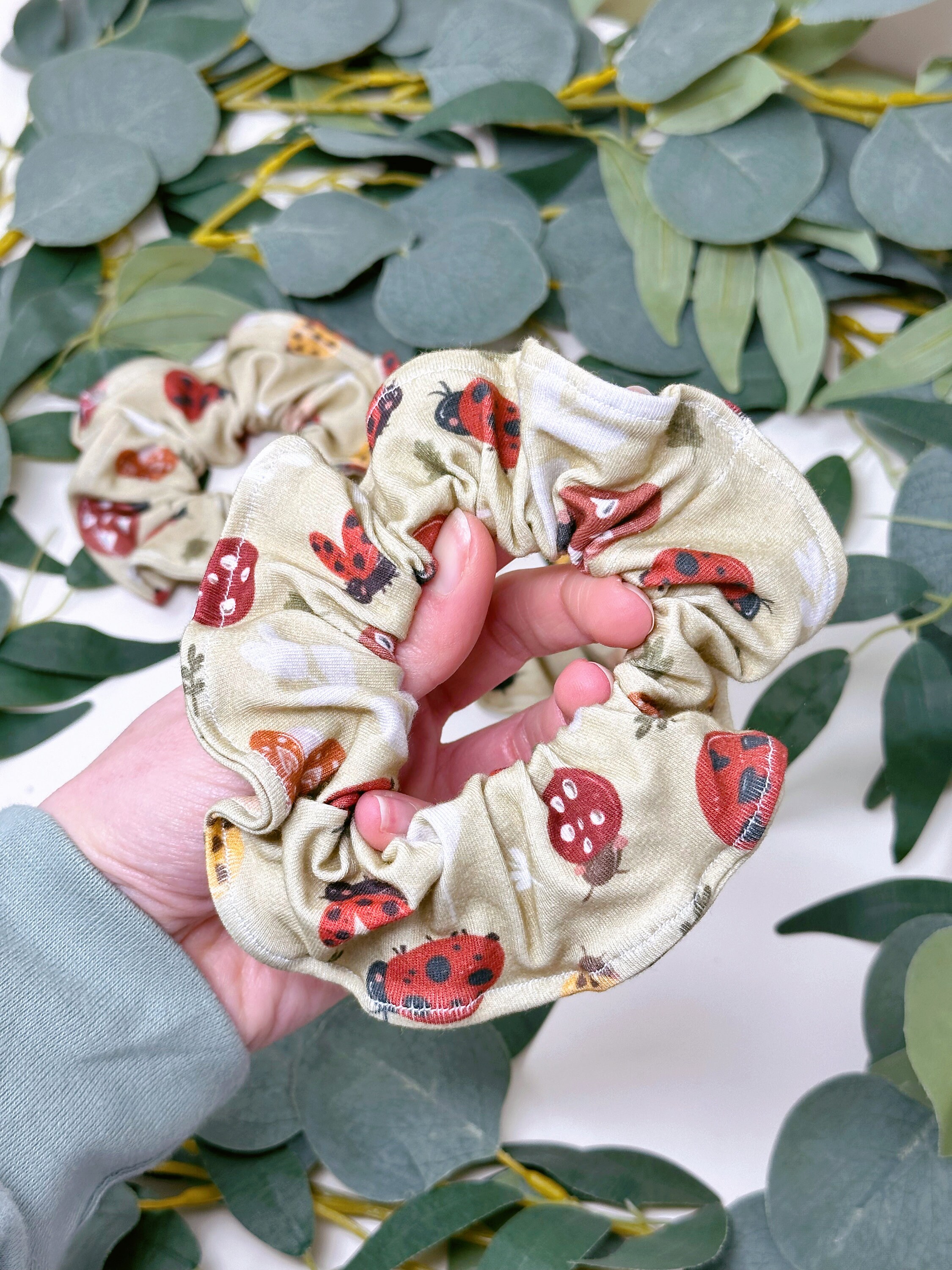 Lady Bird Scrunchy- Animal Hair Tie - Hand Made Hair Scrunchy ...