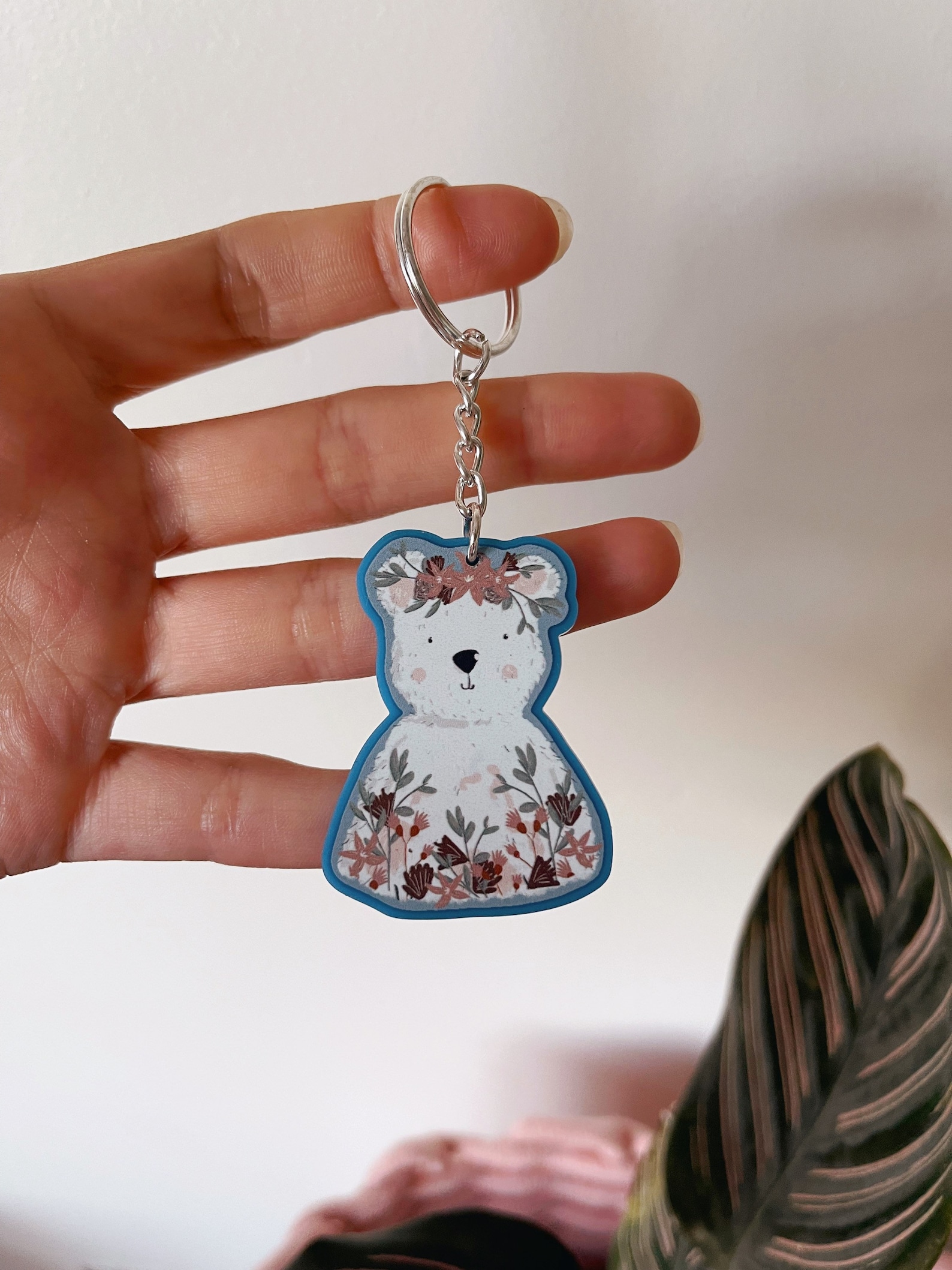 Polar Bear Keychain - Polar Bear Keyring - Acrylic Keyring - Bear Lover ...